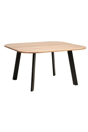 Livetastic Esstisch, Schwarz, Akazie, Holz, Akazie, vollmassiv, Holz, quadratisch, eckig, 140x76x140 cm, Esszimmer, Tische, Esstische, Esstische quadratisch