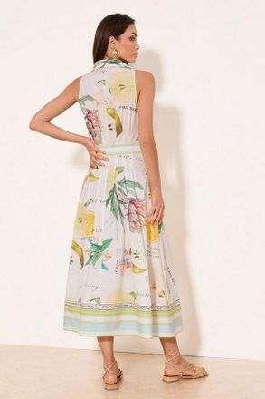 Lipsy Midikleid Lipsy &Auml;rmelloses Midikleid mit G&uuml;rtel Stehkragen (1-tlg)