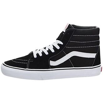 Vans Mixte Adulte SK8-Hi Sneaker, Black/Black/White, 42.5 EU