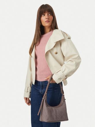 Calvin Klein Handtasche Calvin Klein Emblem Aop Sueded Shoulder Bag LV04F3880G Beige