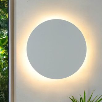 Licht-Erlebnisse Licht-erlebnisse - Applique ronde M&eacute;tal &oslash; 30 cm plat Blanc G9 Moderne Lampe murale
