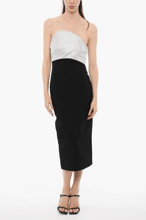 Roland Mouret &Auml;rmelloses Maxi-Kleid aus Wolle und Seide mit Strass-Detail Roland Mouret