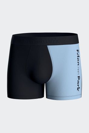 Eden Park Boxer En Jersey De Coton Stretch Bicolore Marine Et Ciel