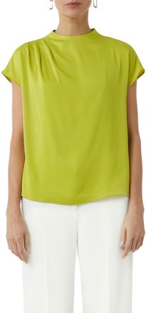 Comma Strukturierte Bluse mit Falten-Detail