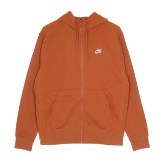 Nike Homme, Sweatshirts et sweats à capuche, Orange, Taille: XL SweaT-shirt à capuche zippé Sporty en molleton français