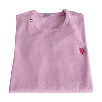 U.S.Polo Association Maglia Girocollo in Cotone - - Knitwear - Herren - Rosa - L