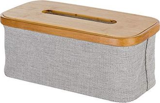Möve Bamboo Kosmetiktuchbox, grau, 30 x 15 x 12 cm