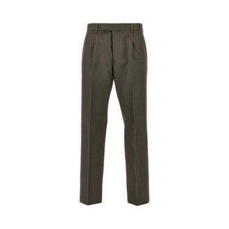 Ermenegildo Zegna Wool and cotton pleated pants Man 50