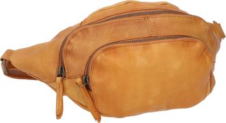Gusti G&uuml;rteltasche Leder Sverre - Vintage Bauchtasche Leder f&uuml;r Damen & Herren - Praktische H&uuml;fttasche mit 3 F&auml;chern & Zippern