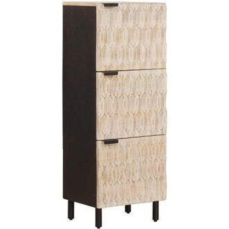 vidaXL vidaXL Haut Armoire avec porte Finition Lavage Blanc 40 x 33 x 110 cm