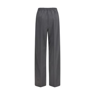 Miu Miu Womens Gray Wool Oves Aries Casual Pants