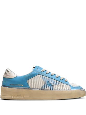 Golden Goose baskets Stardan &agrave; bords en r&eacute;sille - Bleu