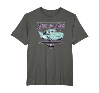 Pixar Disney and Pixars Cars Flo Low & Slow at Flos V8 Caf&eacute; T-Shirt