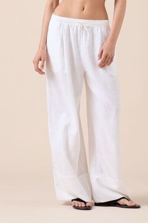 Calzedonia Palazzohose Aus Leinen Und Viskose Wei&szlig;