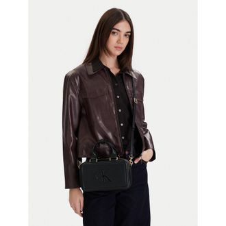 Calvin Klein Handtasche Calvin Klein Bold Ck Bauletto Crossbody LV04F3411G Schwarz