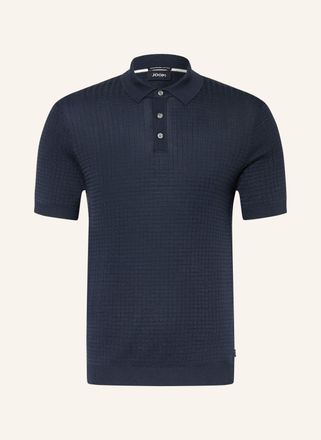 Joop Strick-Poloshirt blau