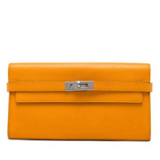 Herm&egrave;s Pre-owned Leder Portemonnaies - - Pre-owned - Damen - Orange - ONE SIZE