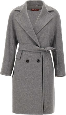 Max Mara manteau ceintur&eacute; Astro &agrave; boutonni&egrave;re crois&eacute;e - Gris