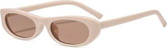 Generic Lunettes De Soleil &Agrave; Petite Monture For Hommes, Sports Plein Air, Vacances, Femmes, Navetteurs, Conduite(Beige)