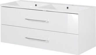Fackelmann B.clever Doppelwaschtischset 120cm Korpusfarbe: Wei&szlig;