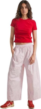 Deha Deha, Femme, Pantalons, Rose, Taille: 38 FR Wide Pantalons