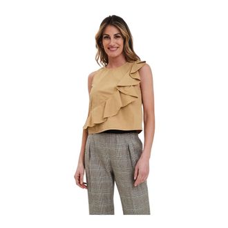 Pinko Fortunata Top - Stilvoll und Trendig - - Tops - Damen - Beige - S