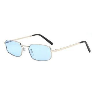 Generic Lunettes De Soleil &Agrave; Petite Monture En M&eacute;tal For Hommes, For Lext&eacute;rieur, Les D&eacute;placements, Vacances(Blue)