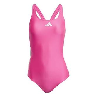 adidas Adidas Femme 3 Stripes C-Back Swimsuit, Shock Pink/White, 38