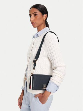 Tommy Hilfiger Handtasche Th Her Mini Crossover Corp AW0AW17678 Dunkelblau