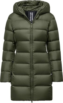 Bomboogie Femme, Vestes, Vert, Taille: 40 FR Doudoune longue cintr&eacute;e en duvet v&eacute;ritable