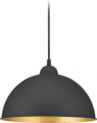 Trio Leuchten DUOLINE SUSPENSION JIMMY SCHWARZES METALL UND GOLDENE INNENAUSSTATTUNG D. 31CM 73120102