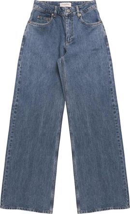 Marine Serre Femme, Jeans, Bleu, Taille: 40 FR Moon Laser Jean &Eacute;vas&eacute; Taille Haute