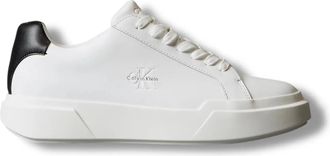 Calvin Klein Damen Cupsole Sneaker Chunky Laceup aus Leder, Weiß (Bright White/Black), 38