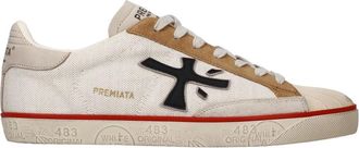 Premiata Homme, Chaussures, Blanc, Taille: 43 EU Steven Baskets