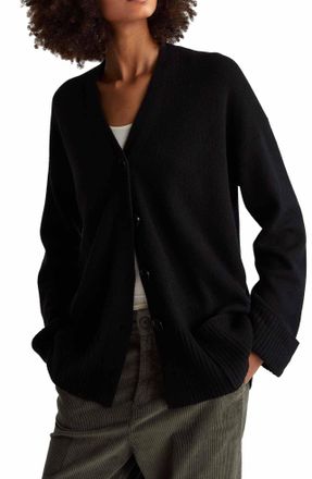 Benetton Damen Cardigan M/L 126wd604z Strickjacke, Schwarz, L