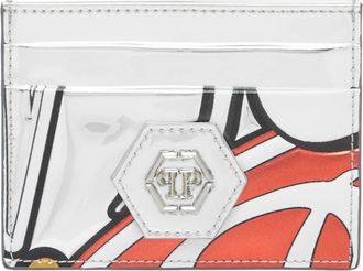 Philipp Plein Homme, Accessoires, Gris, Taille: ONE Size Porte-cartes de cr&eacute;dit emboss&eacute; 3D Plein