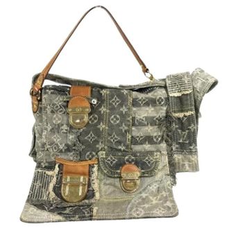 Louis Vuitton unisex, Pre-owned, Gris, Taille: ONE Size Sac bandouli&egrave;re Pre-owned Vintage Monogram Denim