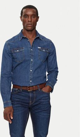 Guess Jeanshemd M4YH02 D3PF6 Dunkelblau Classic Fit