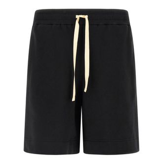 Jil Sander Fleece Baumwoll-Bermuda-Shorts - - Sport - Herren - Schwarzk - L
