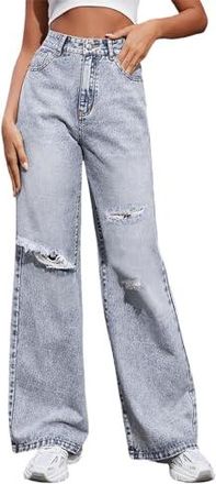 Generic Pantalon De Jogging Chaud Taille Boyfriend Confortable avec Cher Effet Déchiré Homewear Sportswear Agneau Africain Carrot Zippé Velo Meilleures Anthra