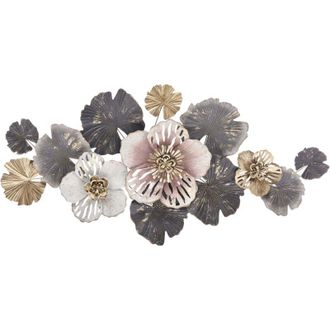 Beliani Wandobjekt Blume MOLYBDENIUM Metall 60 cm Bunt