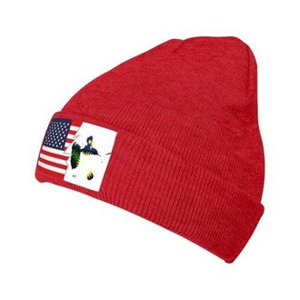 Generic Bonnet Tricoté Carte Topographique De La Guadeloupe Et De LAmérique Doux Bonnet Chapeau Tricot Unisexe Chapeau Tricoté pour Sports Ski Adultes