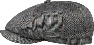 Stetson Casquette Hatteras Pascoli Homme - Made in The EU en Soie Type Gavroche avec Visiere, Doublure Ete Printemps-ete - 62 cm Anthracite
