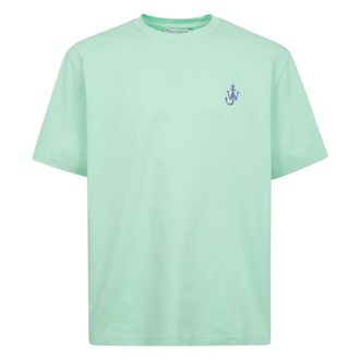 J.W.Anderson T-Shirt mit kurzen &Auml;rmeln und gesticktem Logo - - Tops - Herren - Gr&uuml;n - S
