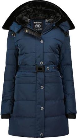 Geographical Norway Veste dhiver pour femme - Parka matelassée - Manteau dhiver - Production H-H, bleu marine, XXL