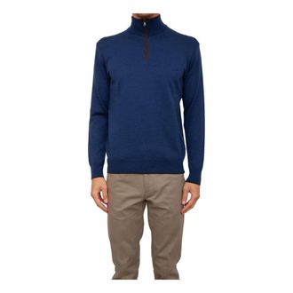 Paul & Shark Blauer Woll-Zip-Pullover - - Knitwear - Herren - Blau - M