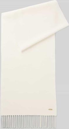 HUGO BOSS Schal aus Wolle mit Logo-Detail