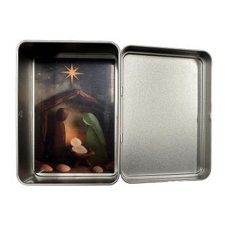 Generic Krippenfiguren Aus Seeglas - Religi&ouml;se Weihnachtsdekoration, HandgefertigteMini-Krippenszene, Religi&ouml;se Weihnachtsdekoration, Figuren-Set | F&uuml;r Zuhaus