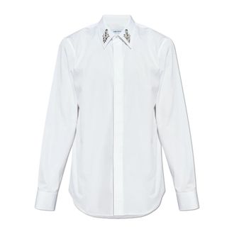 Alexander McQueen Crystal Mirror Embroidery Shirt - - Shirts - Herren - Wei&szlig; - XL