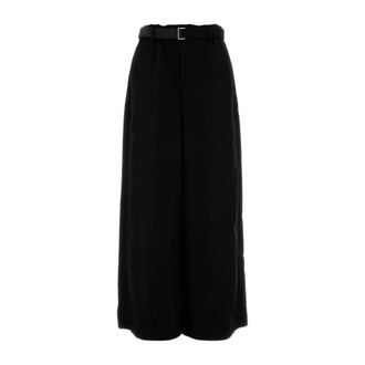 sacai Wool Melton Pants - - Trousers - Damen - Schwarzk - M